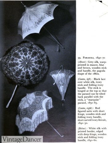 Victorian Parasol and Lace Umbrellas