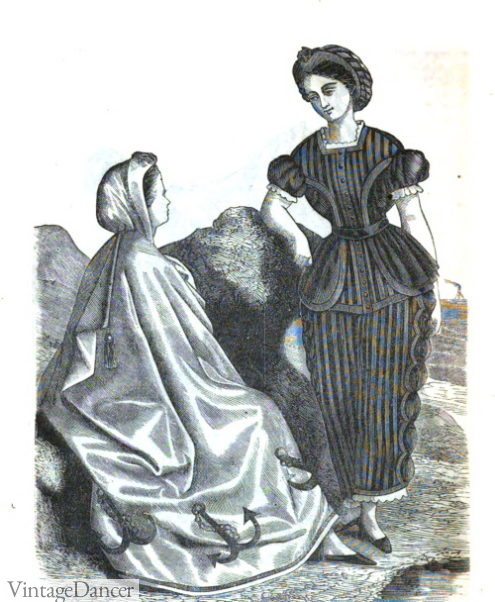Victorian Swimsuits Patterns, Costumes | Edwardian Bathing Suits