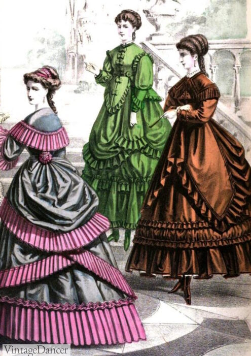 Victorian Fashion Colors & Fabrics 1840s-1890s