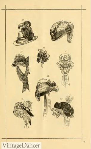 Victorian Style Hats, Bonnets, Caps, Patterns
