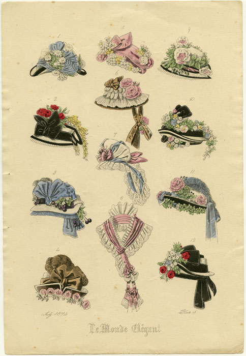 Victorian Hat History | Bonnets, Hats, Caps 1830-1890s