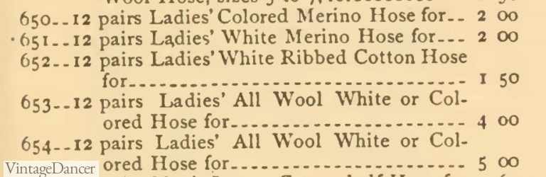 Victorian Stockings, Socks, Hosiery, Tights & History