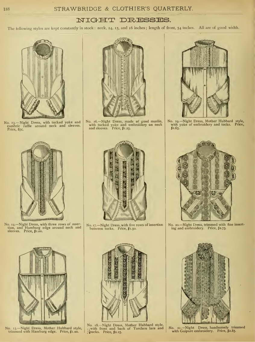 Victorian Nightgown, Nightdress, Pajamas, Robes