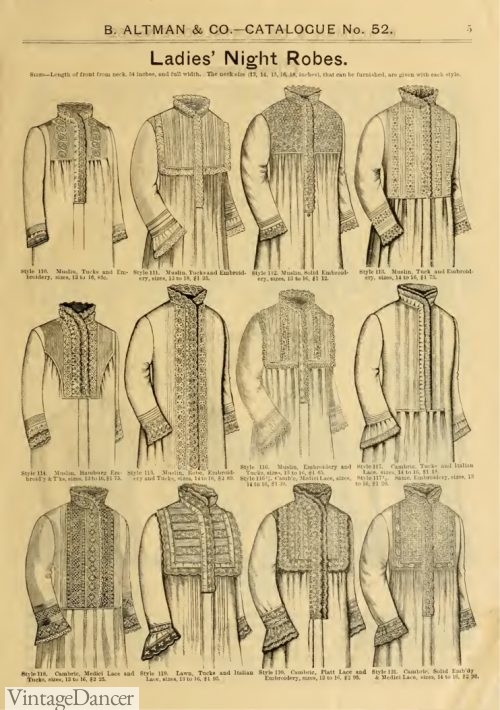 Victorian Nightgown, Nightdress, Pajamas, Robes