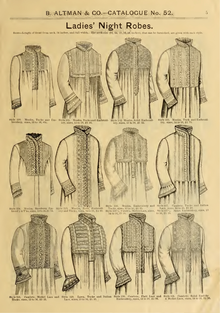 Victorian Nightgown, Nightdress, Pajamas, Robes