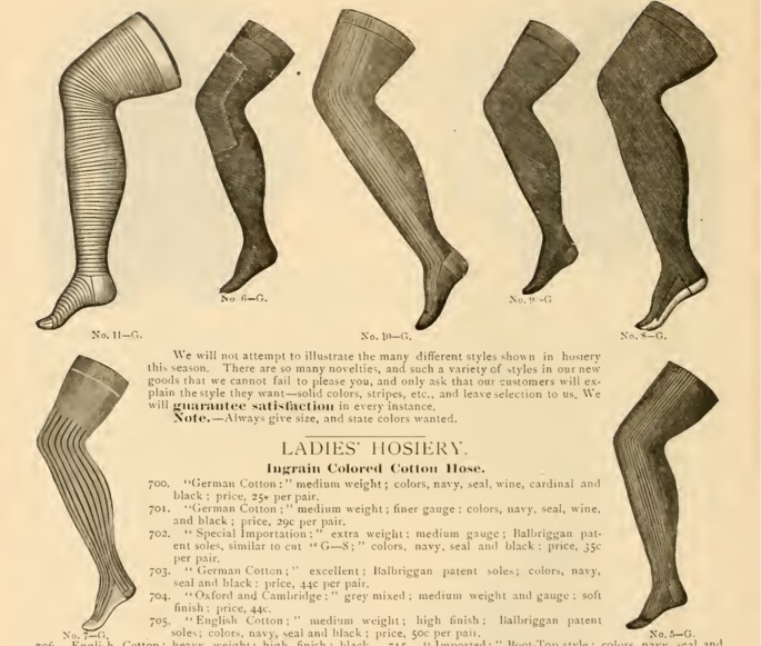 Victorian Stockings, Socks, Hosiery, Tights & History