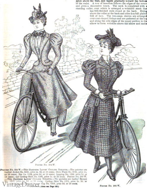 Victorian and Edwardian Bicycle Outfits History