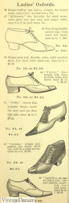 Edwardian Shoes Styles, 1900s Shoes & Boots for Women