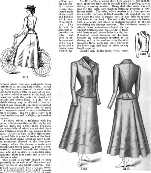 Victorian and Edwardian Bicycle Outfits History