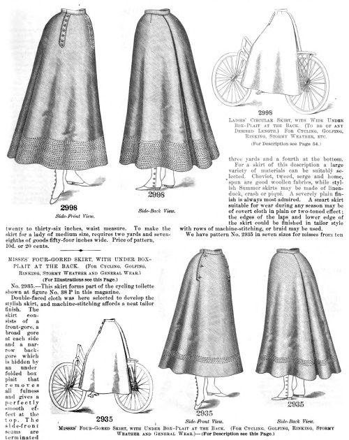 Victorian and Edwardian Bicycle Outfits History