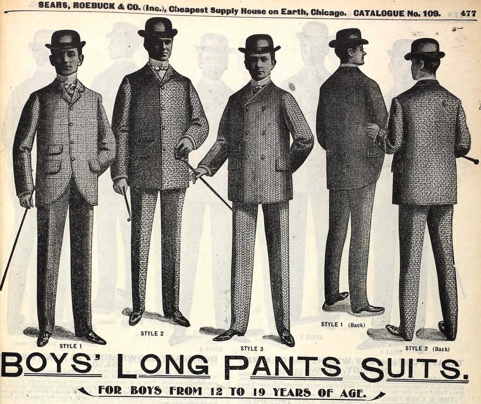 1890s Teen Boys Clothing and Fashion