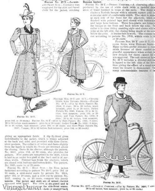 Victorian and Edwardian Bicycle Outfits History