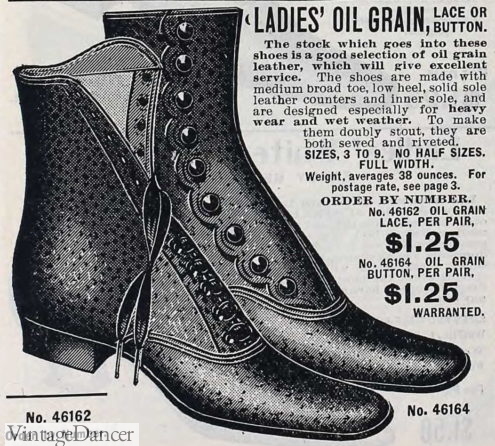 Edwardian Shoes Styles, 1900s Shoes & Boots for Women