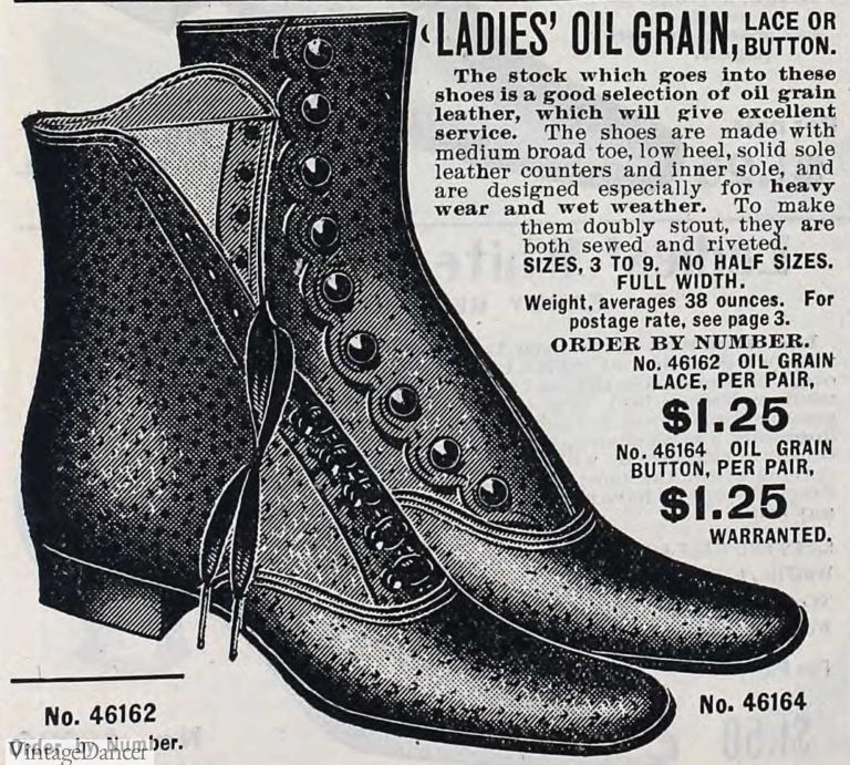 Edwardian Shoes Styles, 1900s Shoes & Boots for Women