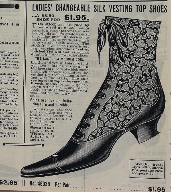 Edwardian Shoes Styles, 1900s Shoes & Boots for Women
