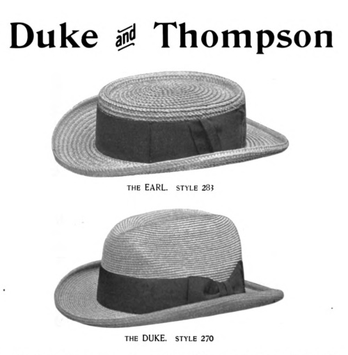 1900s Men's Hat Styles, Edwardian Era
