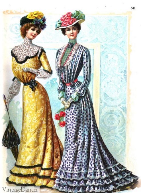 1900s Dresses History- Day, Afternoon, Party Styles