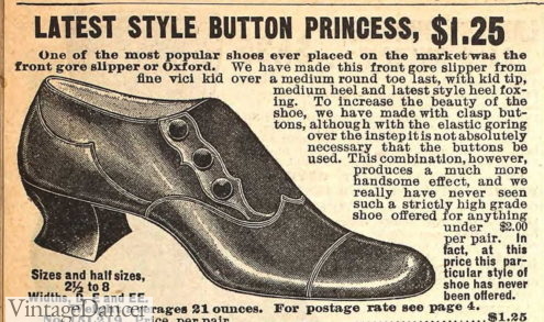 Edwardian Shoes Styles, 1900s Shoes & Boots for Women