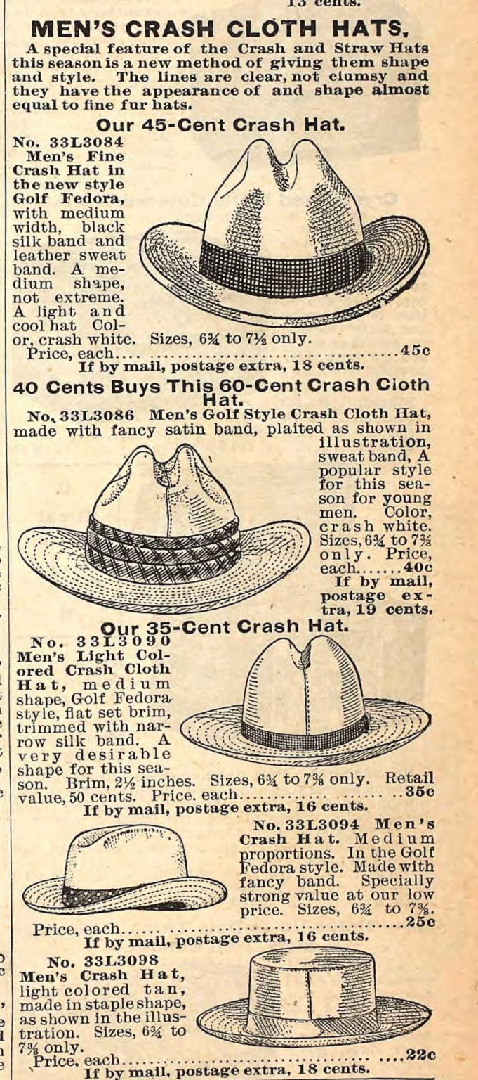 1900s Men's Hat Styles, Edwardian Era