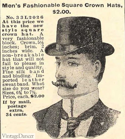 1900s Men's Hat Styles, Edwardian Era
