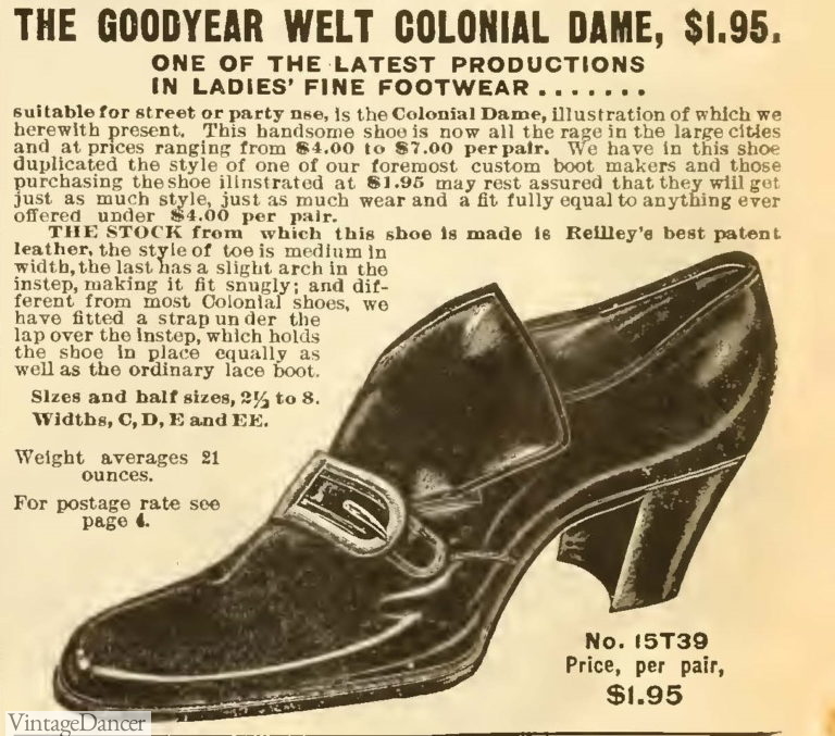 Edwardian Shoes Styles, 1900s Shoes & Boots for Women
