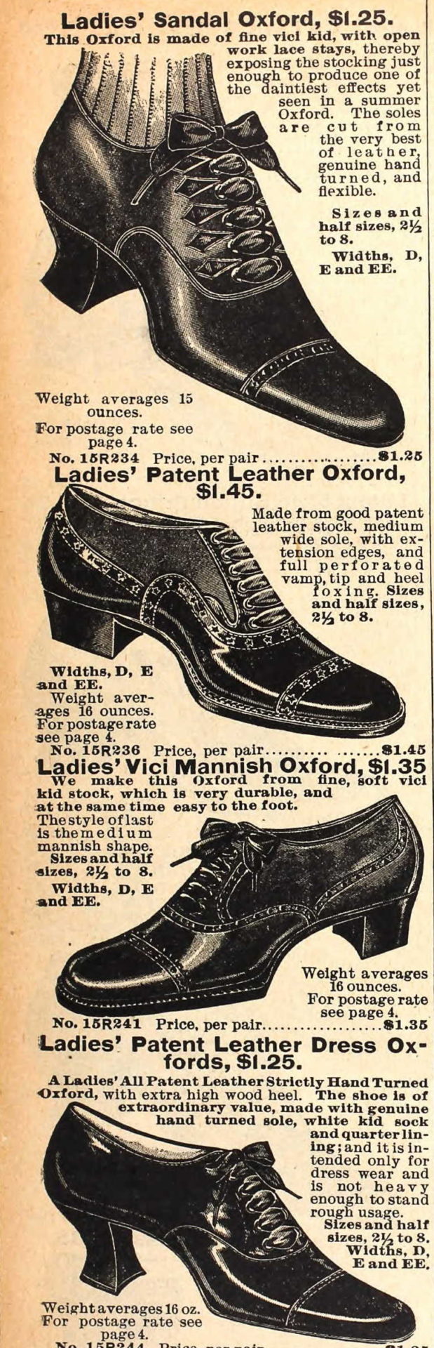Edwardian Shoes Styles, 1900s Shoes & Boots for Women