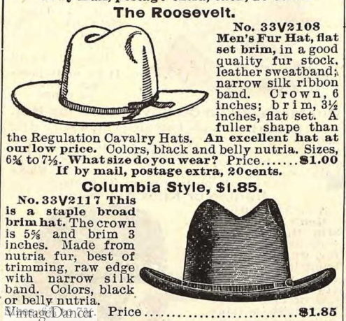 1900s Men's Hat Styles, Edwardian Era