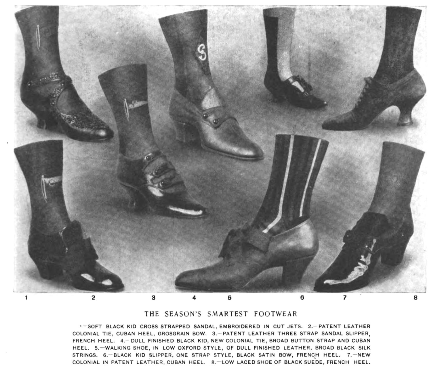 Edwardian Shoes Styles, 1900s Shoes & Boots for Women