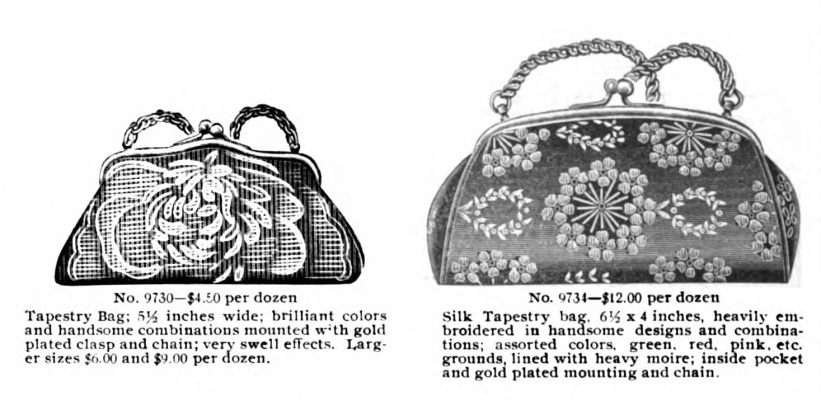 Edwardian Handbags, Purses History 1900 - 1910s