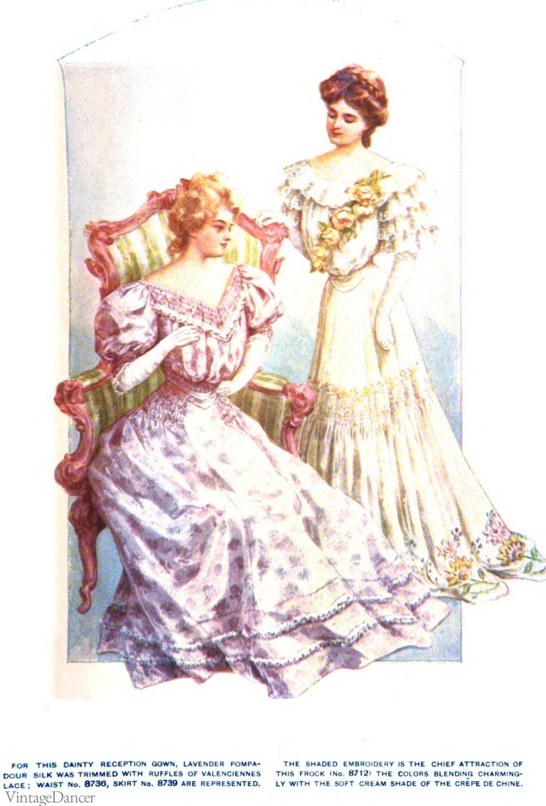 1900s Dresses History- Day, Afternoon, Party Styles