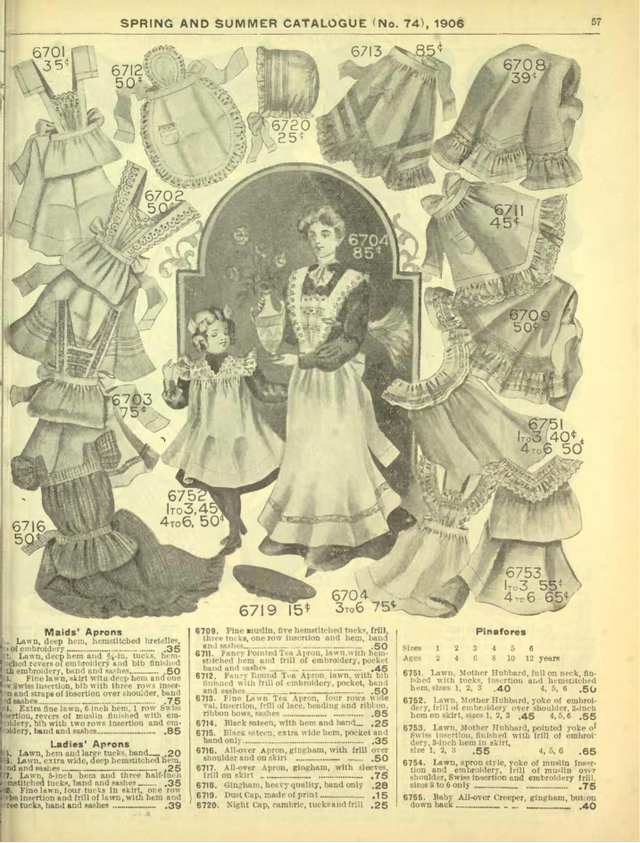 Victorian Edwardian Apron, Maid Costume & Patterns
