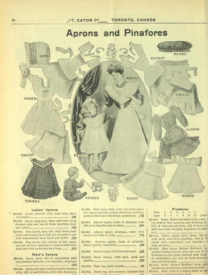 Victorian Edwardian Apron, Maid Costume & Patterns