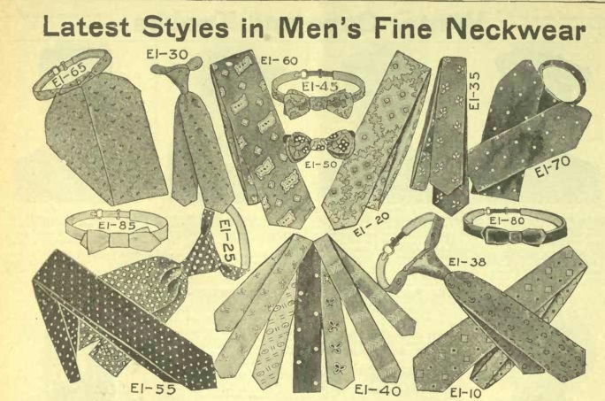 Edwardian Men's Ties, Bow Ties, Cravat, Neck Scarf