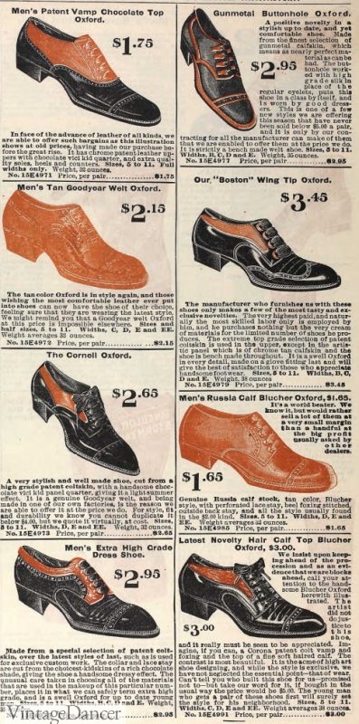 1900s-1910s Men's Shoe and Boot History | Edwardian Era