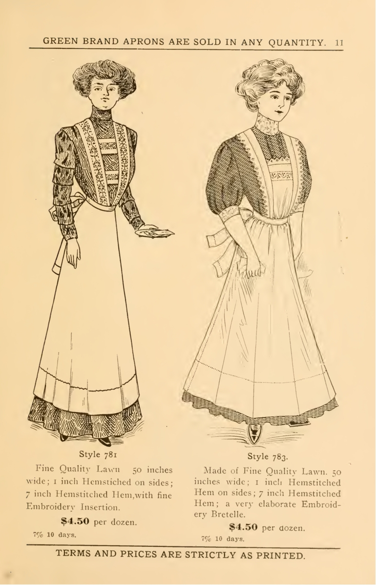 Victorian Edwardian Apron, Maid Costume & Patterns