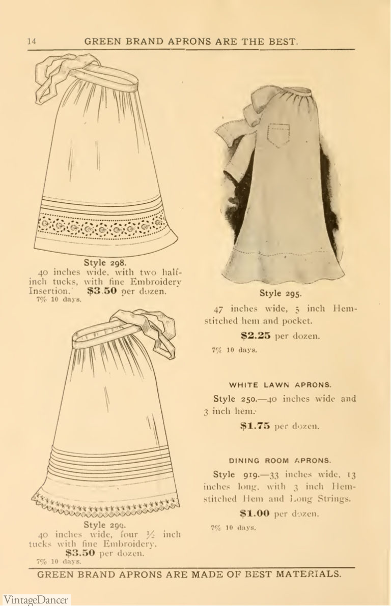 Victorian Edwardian Apron, Maid Costume & Patterns