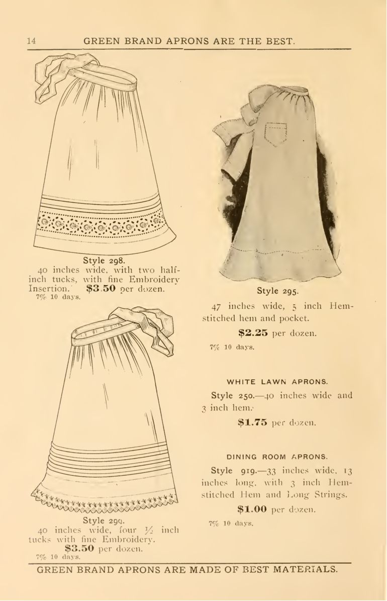 Victorian Edwardian Apron, Maid Costume & Patterns