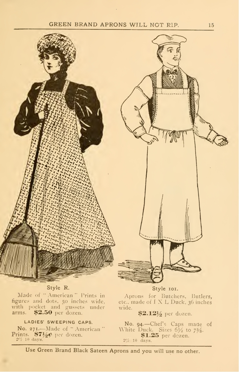 Victorian Edwardian Apron, Maid Costume & Patterns