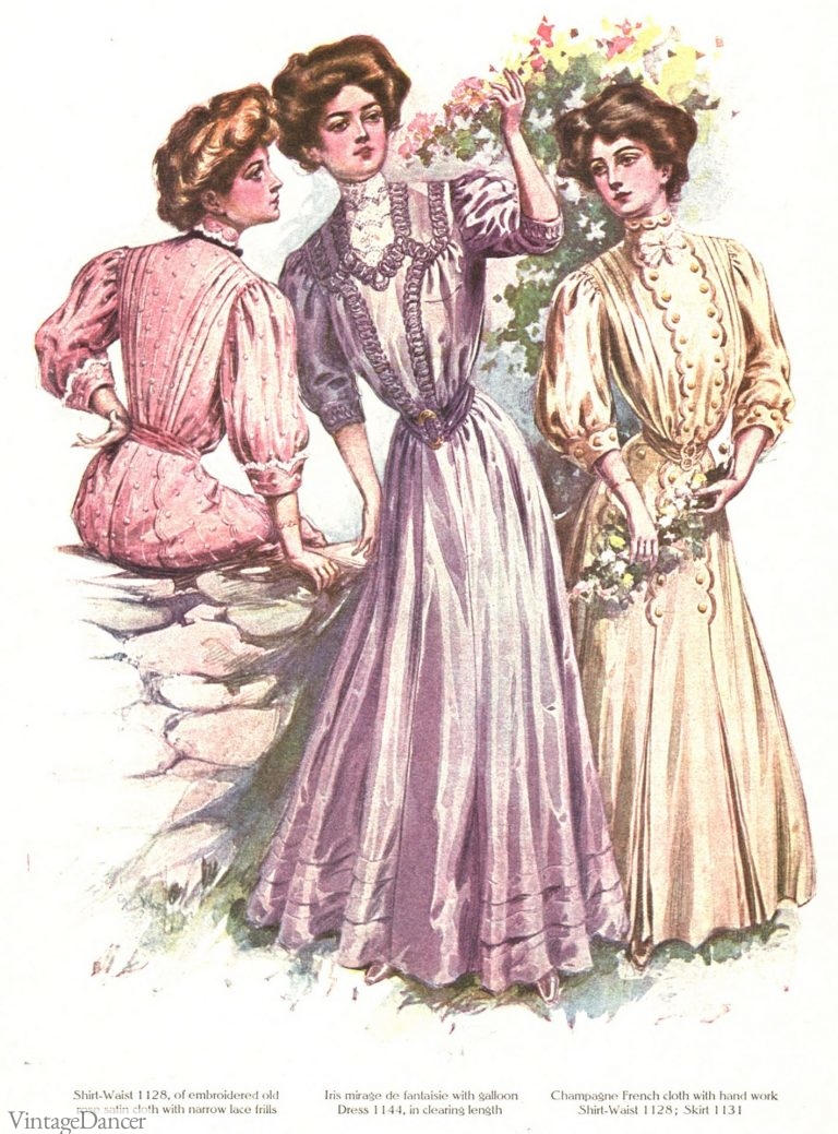 1900s Dresses History- Day, Afternoon, Party Styles