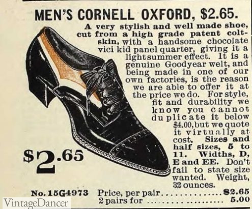 1900s-1910s Men's Shoe and Boot History | Edwardian Era