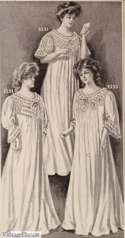 Edwardian Nightgown, Pajamas History