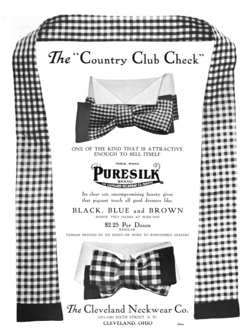 Edwardian Necktie and Bow Tie Styles History 1900s-1910s