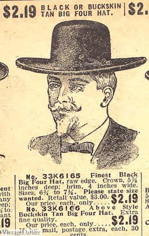 1900s Men's Hat Styles, Edwardian Era