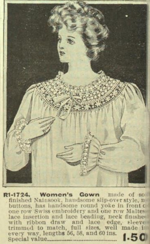 Edwardian Nightgown, Pajamas History