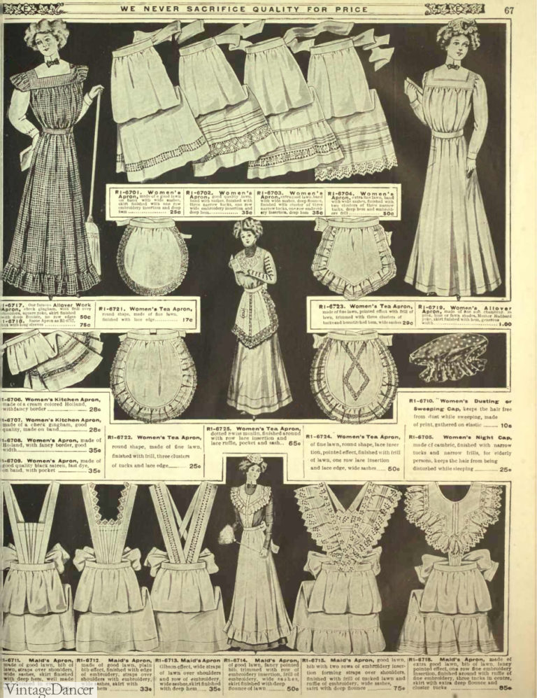 Victorian Edwardian Apron, Maid Costume & Patterns