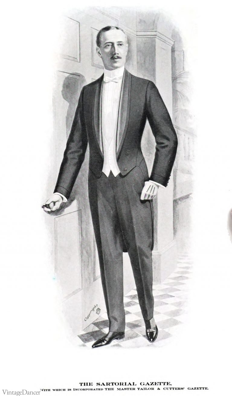 Edwardian Titanic Mens Formal Suit & Evening Wear Tuxedo Guide