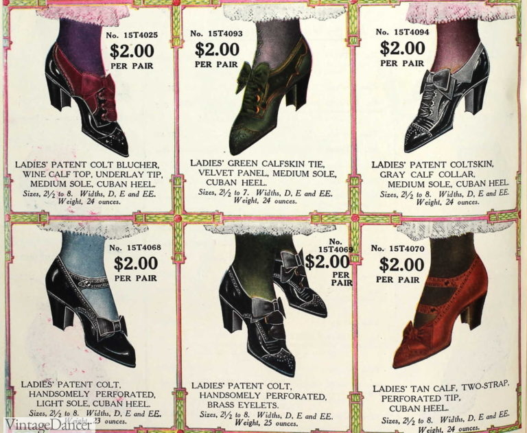 Edwardian Shoes Styles, 1900s Shoes & Boots for Women