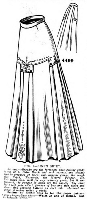 Edwardian Skirts History - 1900 - 1910s