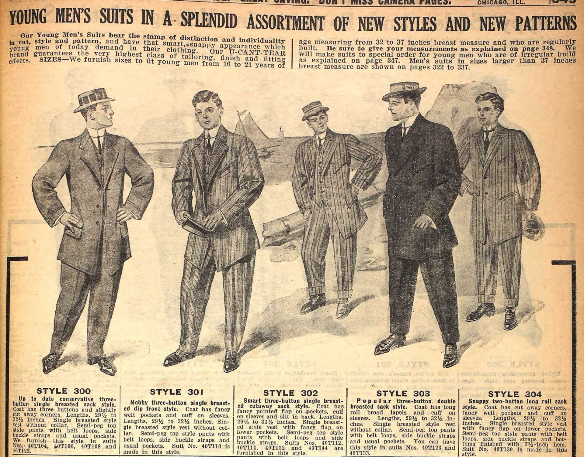 1910 Teen Boys' Clothing
