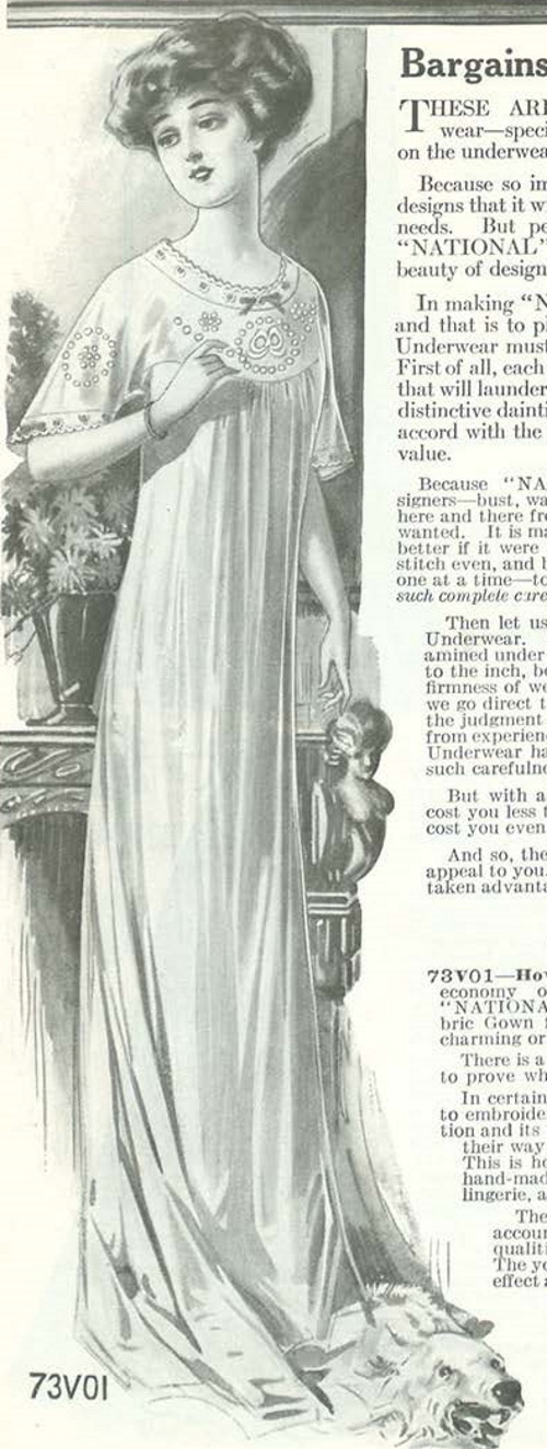 Edwardian Nightgown, Pajamas History